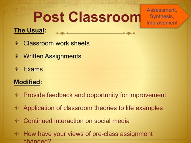 Pre, Active, and Post: Taking Learning Beyond the Lecture | PPT