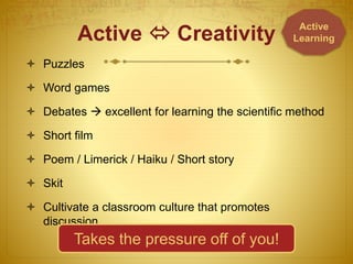 Pre, Active, and Post: Taking Learning Beyond the Lecture | PPT