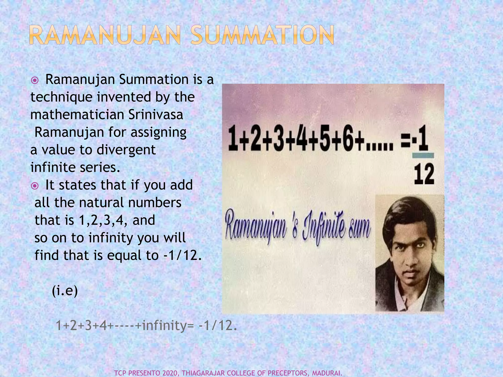 HISTORY OF RAMANUJAN | PPTX