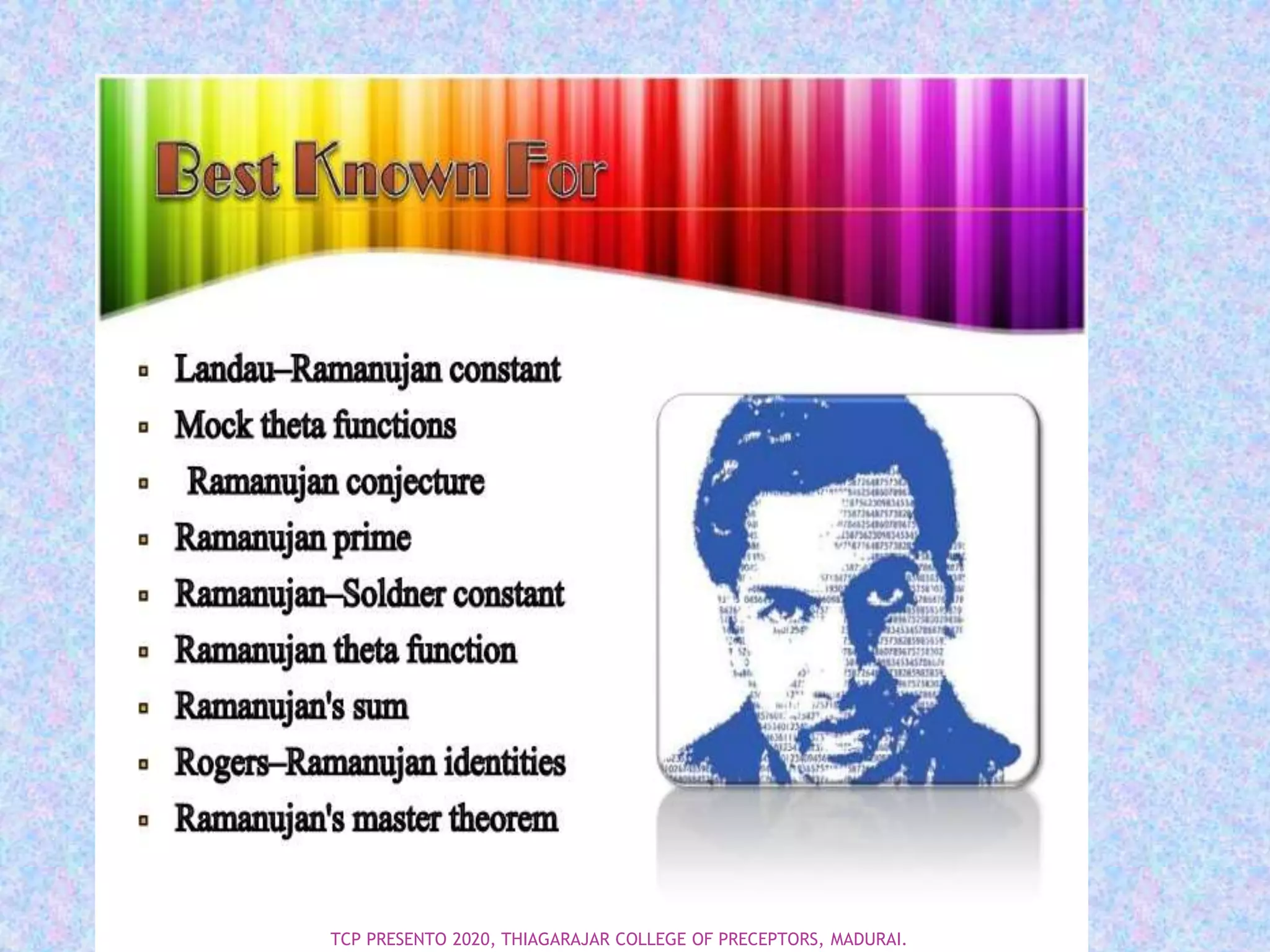 HISTORY OF RAMANUJAN | PPTX