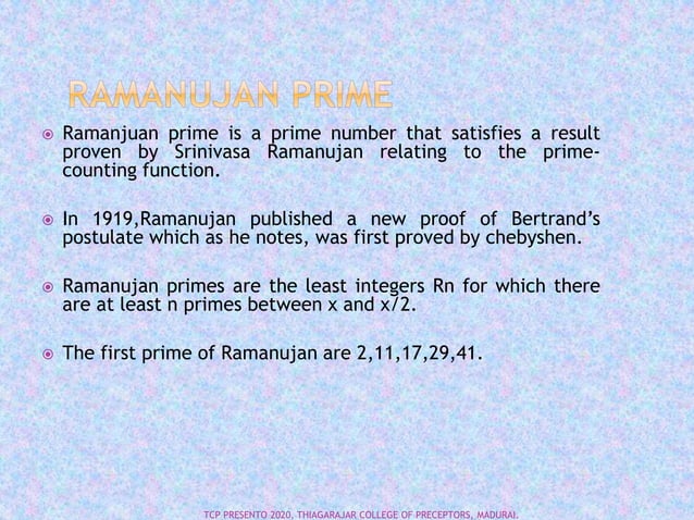 HISTORY OF RAMANUJAN | PPTX