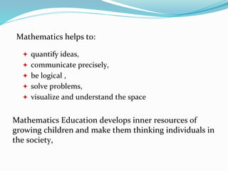 Module 9: Pedagogy of Mathematics(English) | PPTX