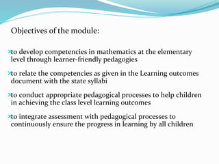 Module 9: Pedagogy of Mathematics(English) | PPTX