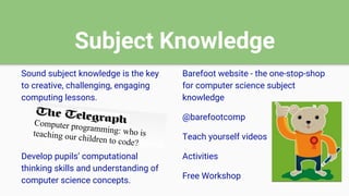 Approaches to teaching primary computing | PPT