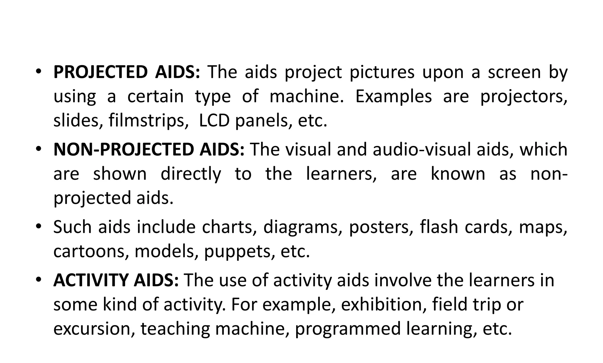 TYPES AND PRINCIPLE OF TEACHING AIDS(PEDAGOGY) | PPT