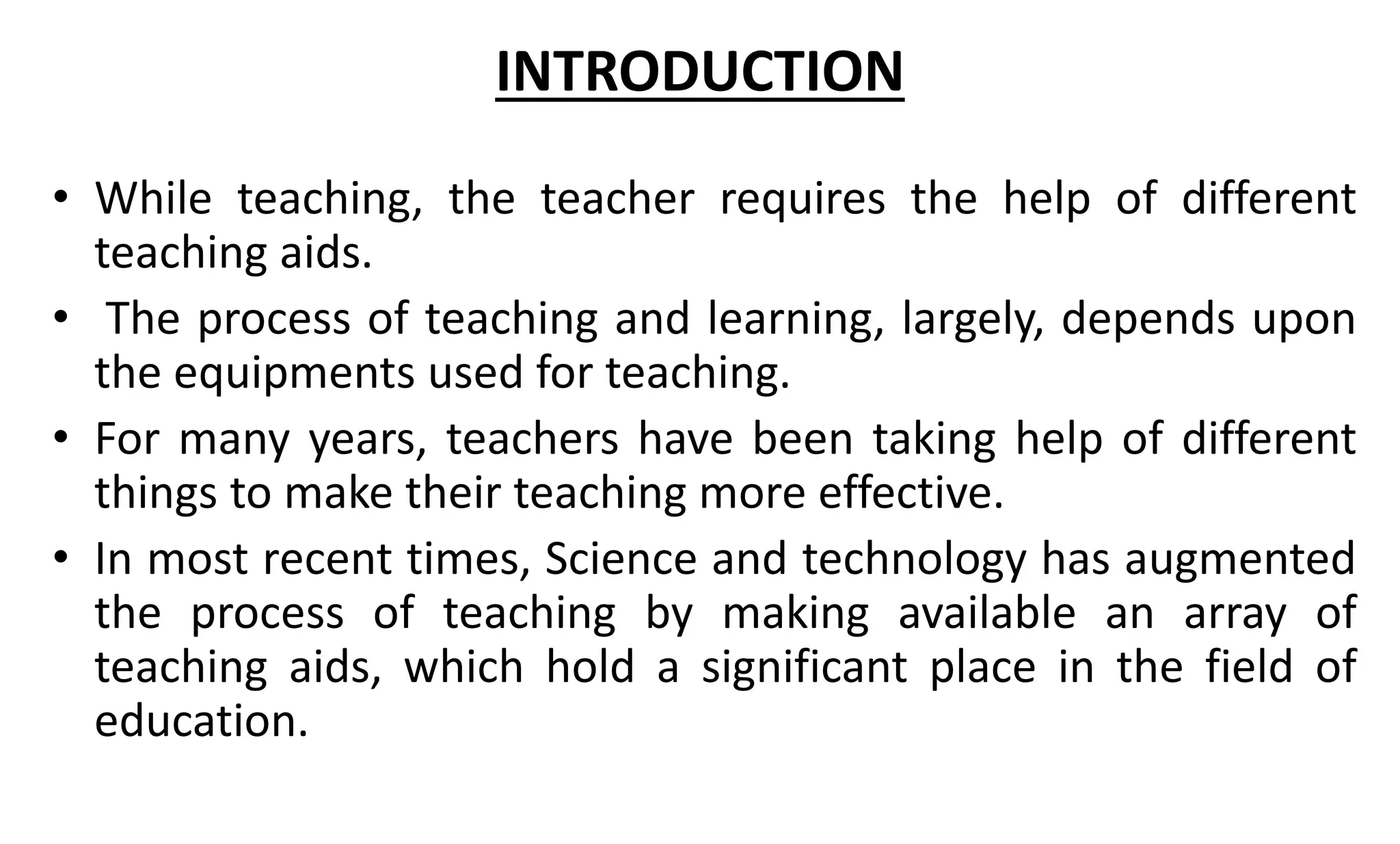 TYPES AND PRINCIPLE OF TEACHING AIDS(PEDAGOGY) | PPT