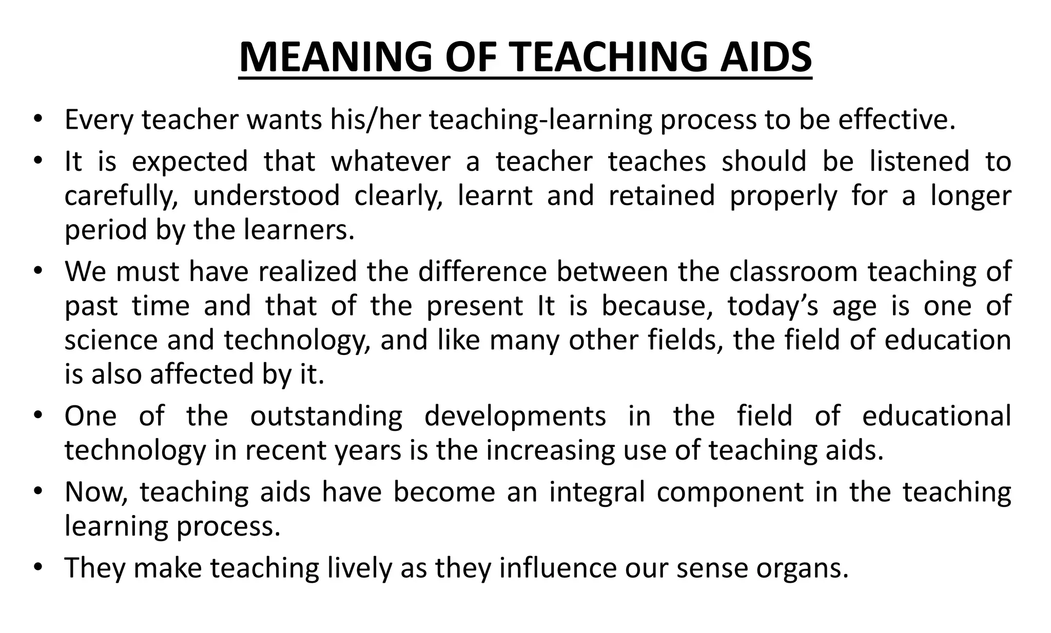 TYPES AND PRINCIPLE OF TEACHING AIDS(PEDAGOGY) | PPT