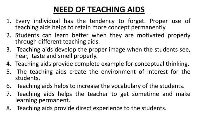 TYPES AND PRINCIPLE OF TEACHING AIDS(PEDAGOGY) | PPT