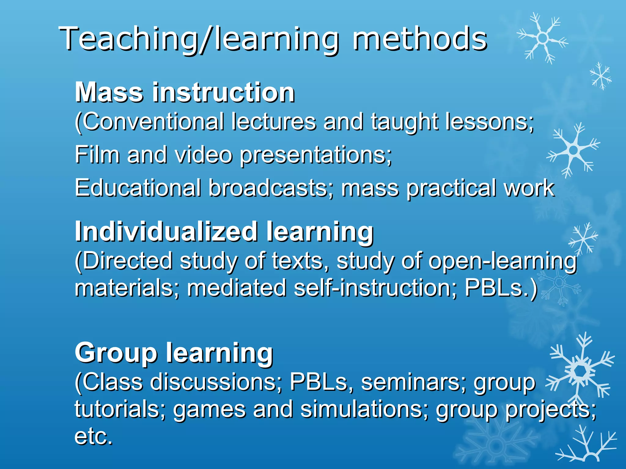 Pedagogy(teaching and learning methods in patient education) | PPT
