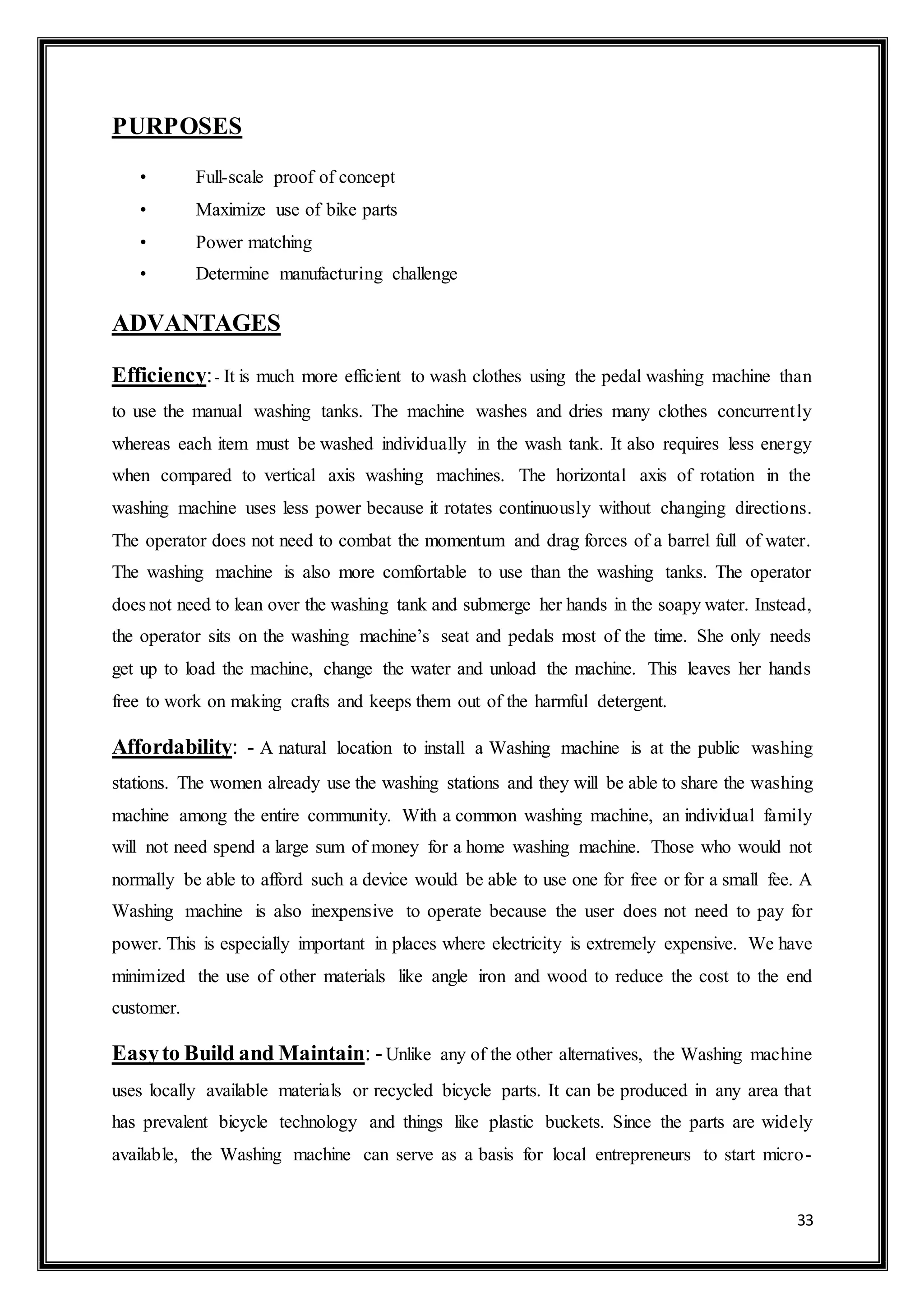 Pedal Powered Washing Machine | DOCX