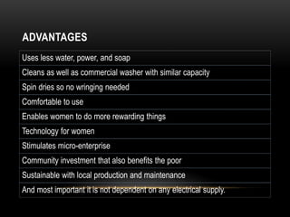 Pedal power washing machine | PPTX