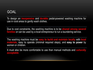 Pedal power washing machine | PPTX