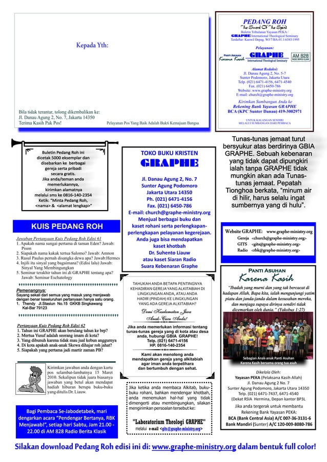 Pedang roh edisi_62: Injil Tipu Muslihat! | PDF