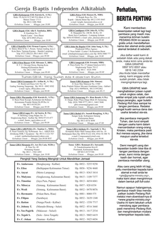 Pedang roh edisi_67: Gereja Penuh Mukjizat | PDF