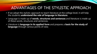 Pedagogical stylistics | PPTX