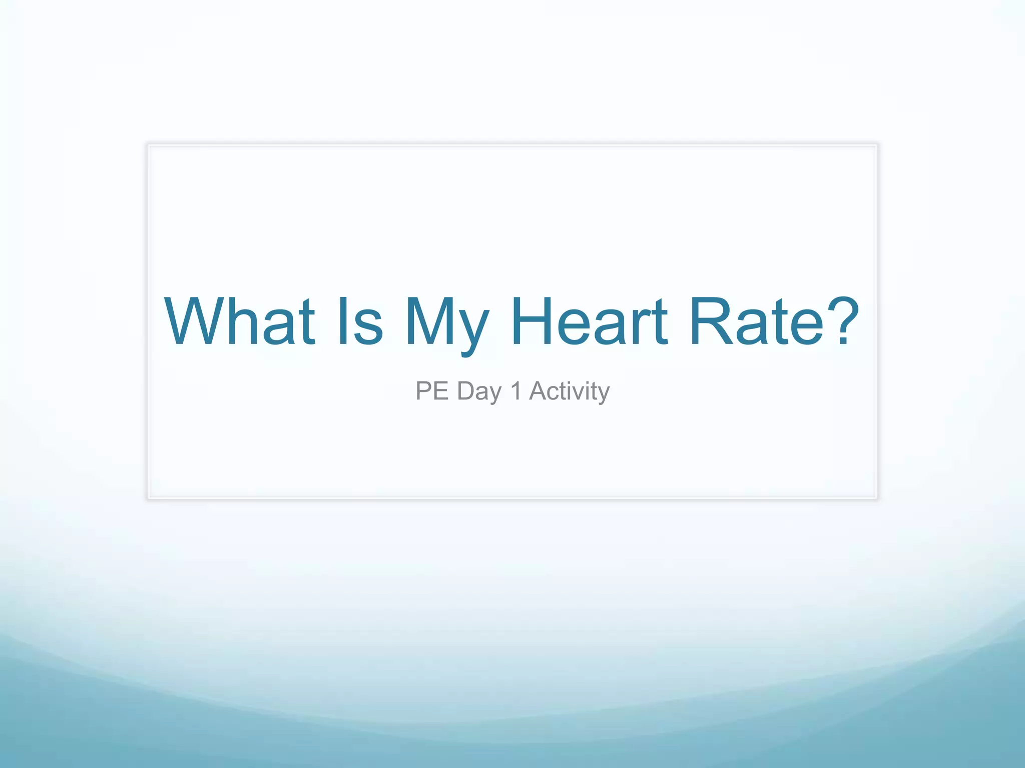 Pe day 1 activity | PPTX