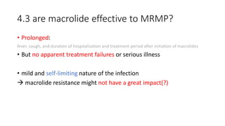 Antimicrobial therapy of macrolide-resistant Mycoplasma pneumoniae ...