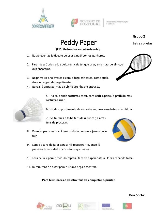Peddy paper