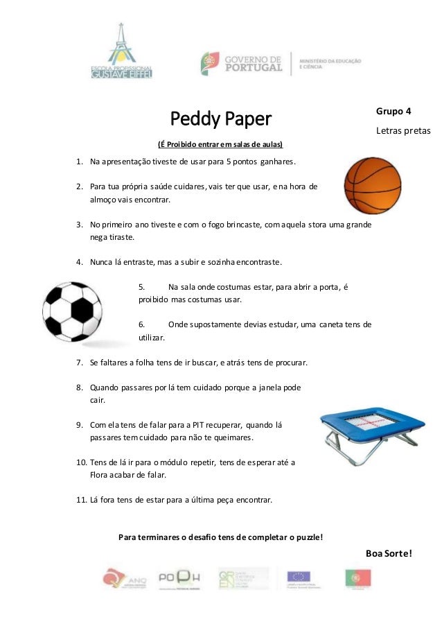 Peddy paper