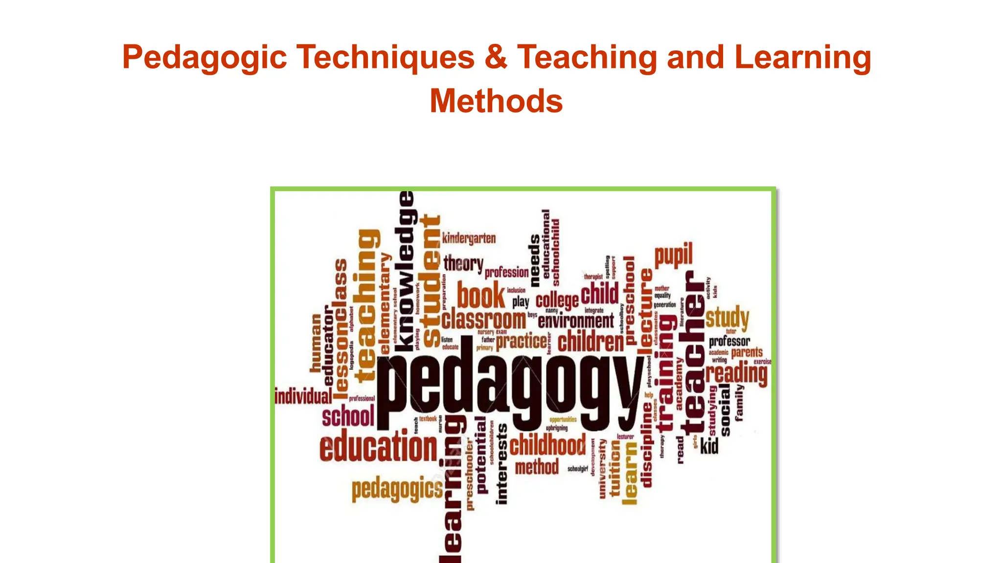Teaching and learning process and pedagogical initiatives | PPTX