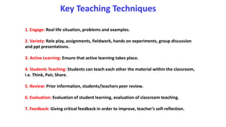 Teaching and learning process and pedagogical initiatives | PPTX