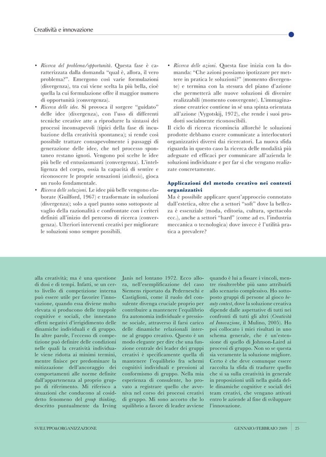 Pederneschi creativita e_innovazione_organizzativa | PDF
