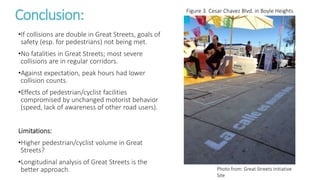 Pedestrian and cyclist collisions on the great streets | PPTX