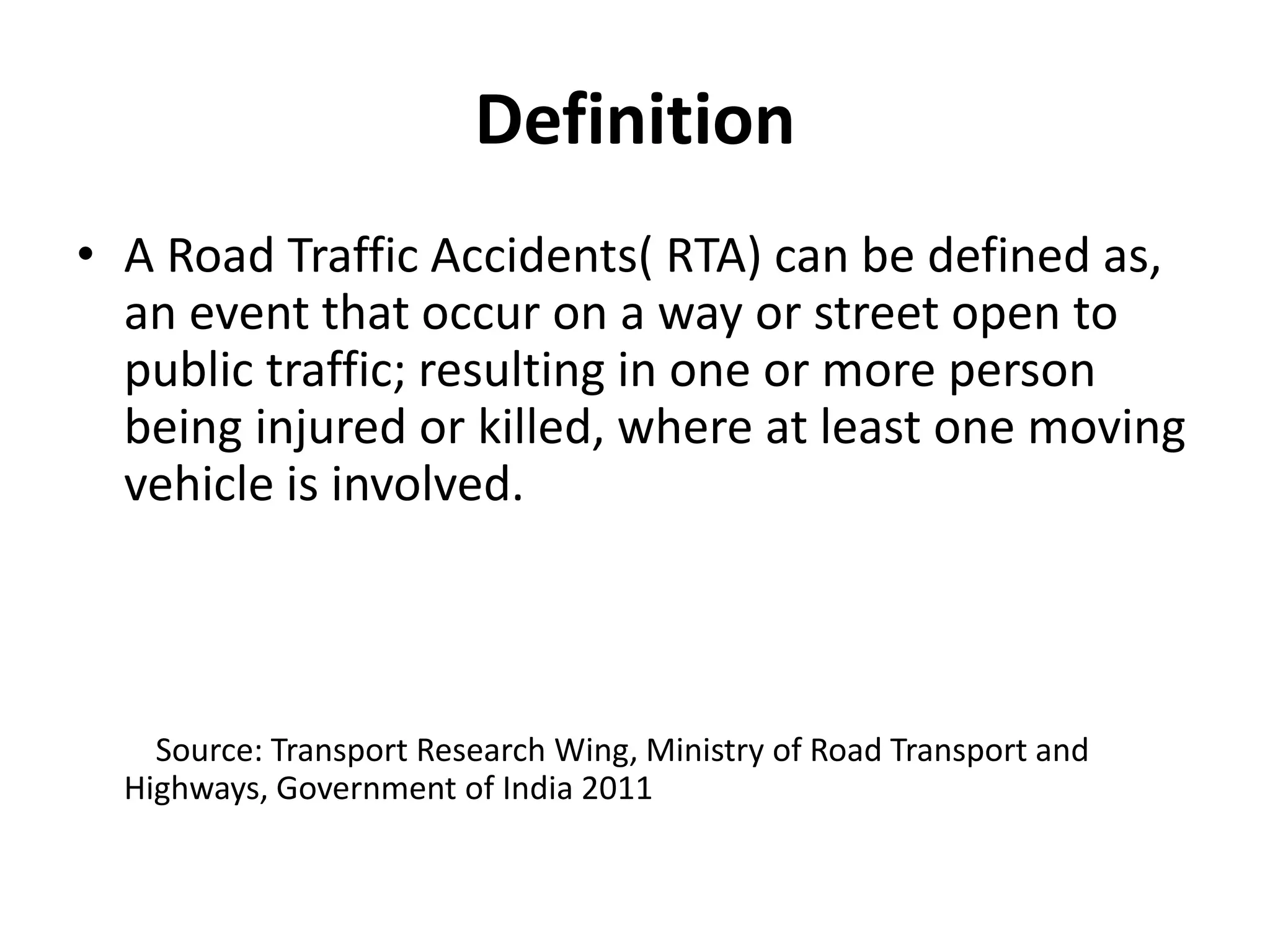 Pedestrian injuries in road traffic accidents | PPTX