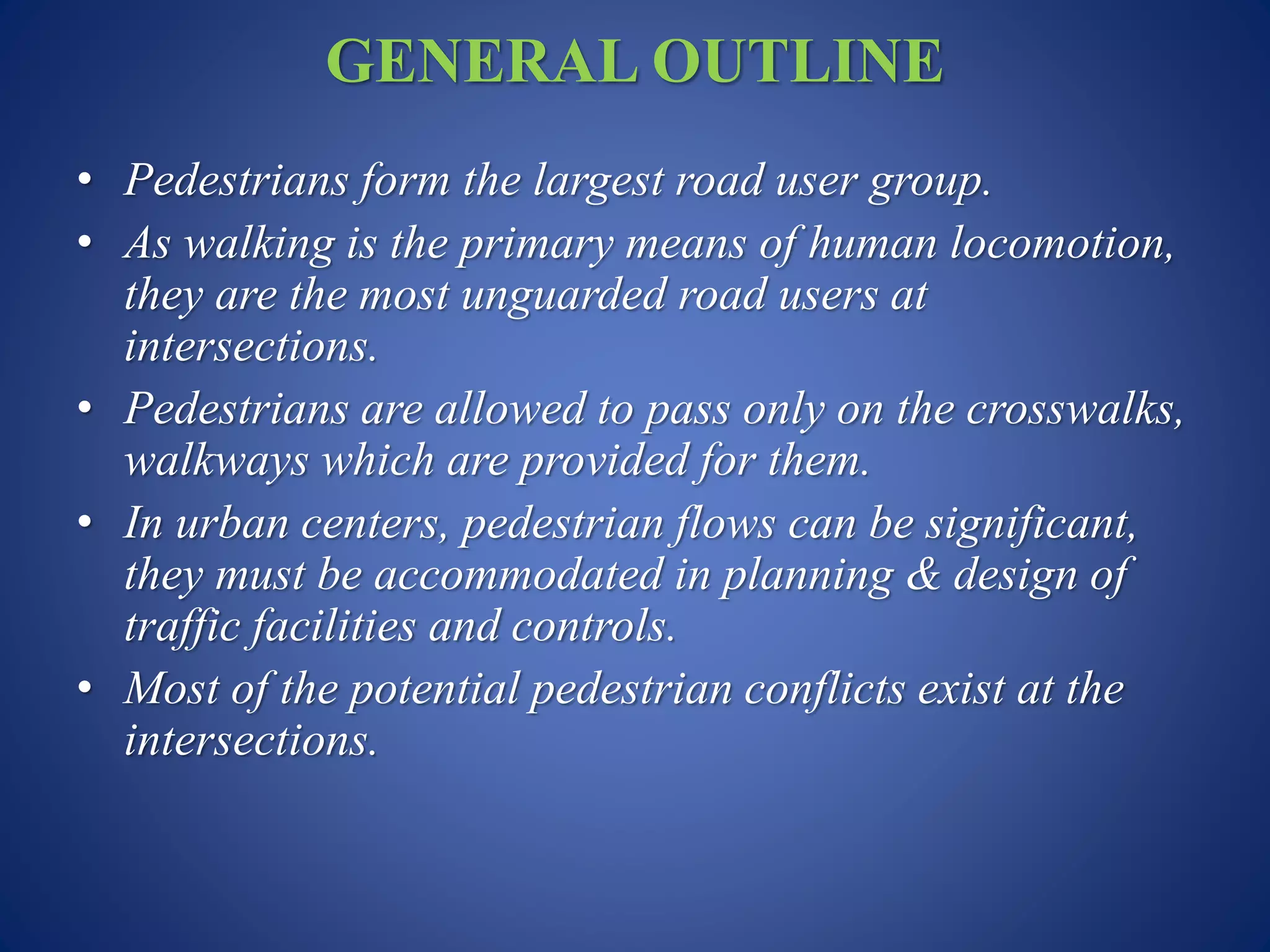 Pedestrian level of service for crosswalks at urban intersections | PPTX