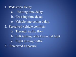 Pedestrian level of service for crosswalks at urban intersections | PPTX