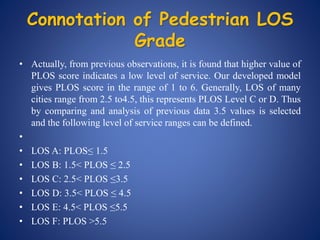 Pedestrian level of service for crosswalks at urban intersections | PPTX