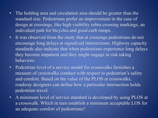 Pedestrian level of service for crosswalks at urban intersections | PPTX