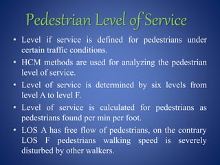 Pedestrian level of service for crosswalks at urban intersections | PPTX