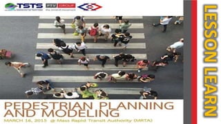 Pedestrian planning and modeling | PPTX
