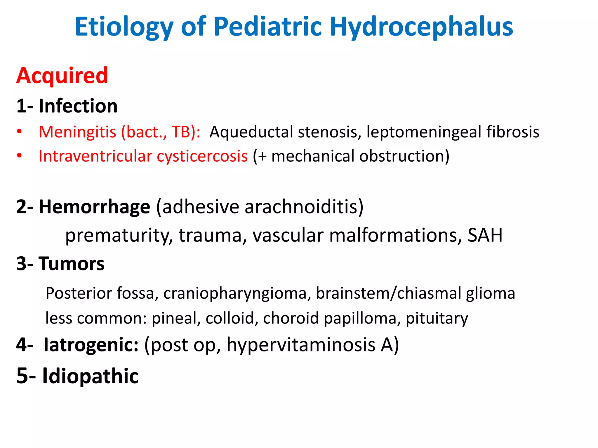 Pediatric Hydrocephalus | PDF