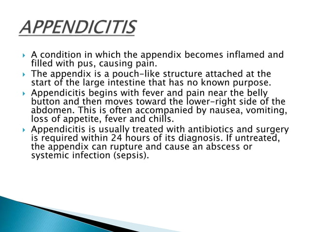 Pedi appendicitis | PPT