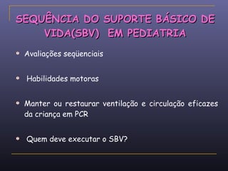 Pediatria Aula Emergencias Pediatricas[ Revisado] | PPT