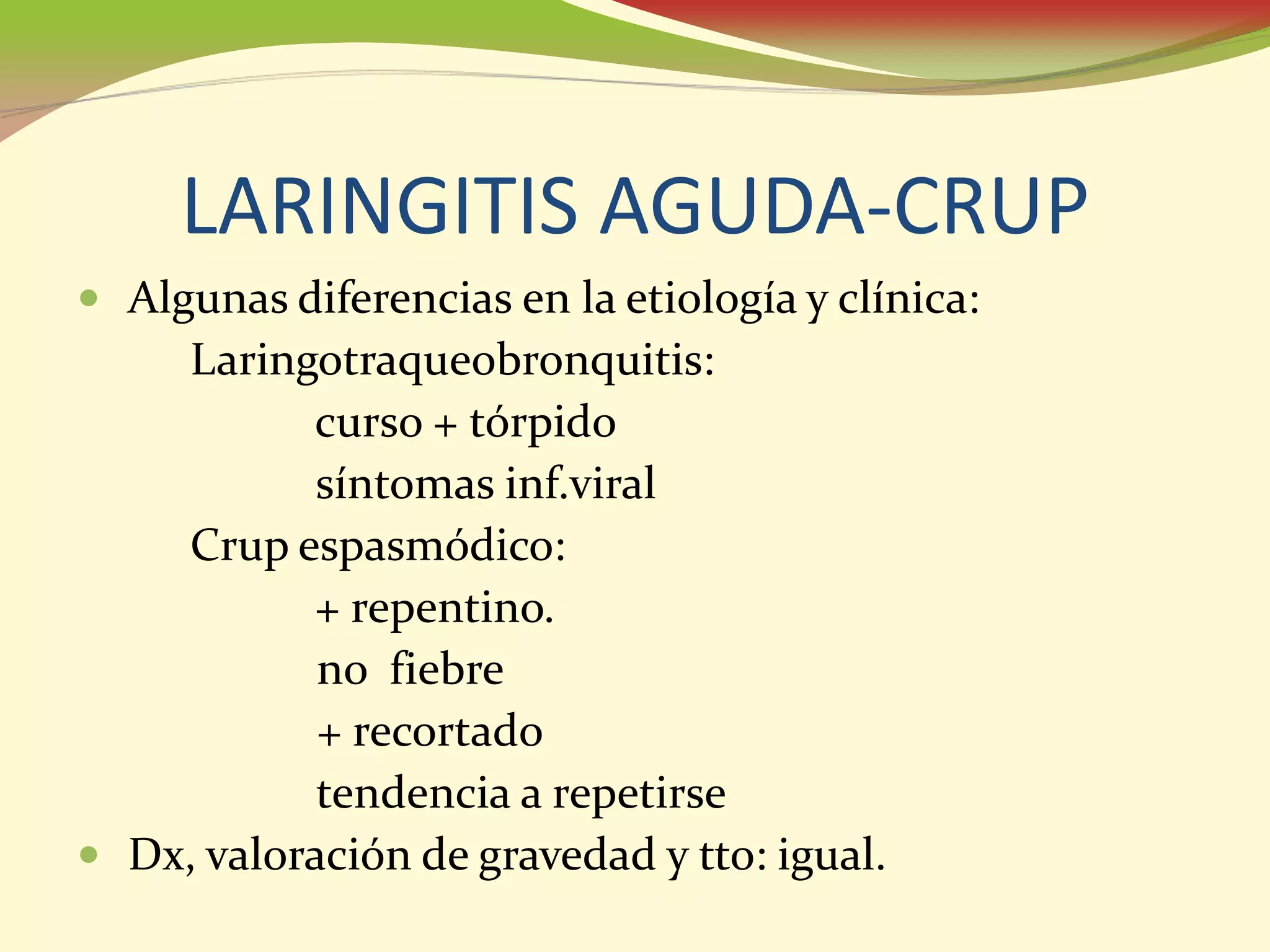 Pediatría laringitis | PPTX