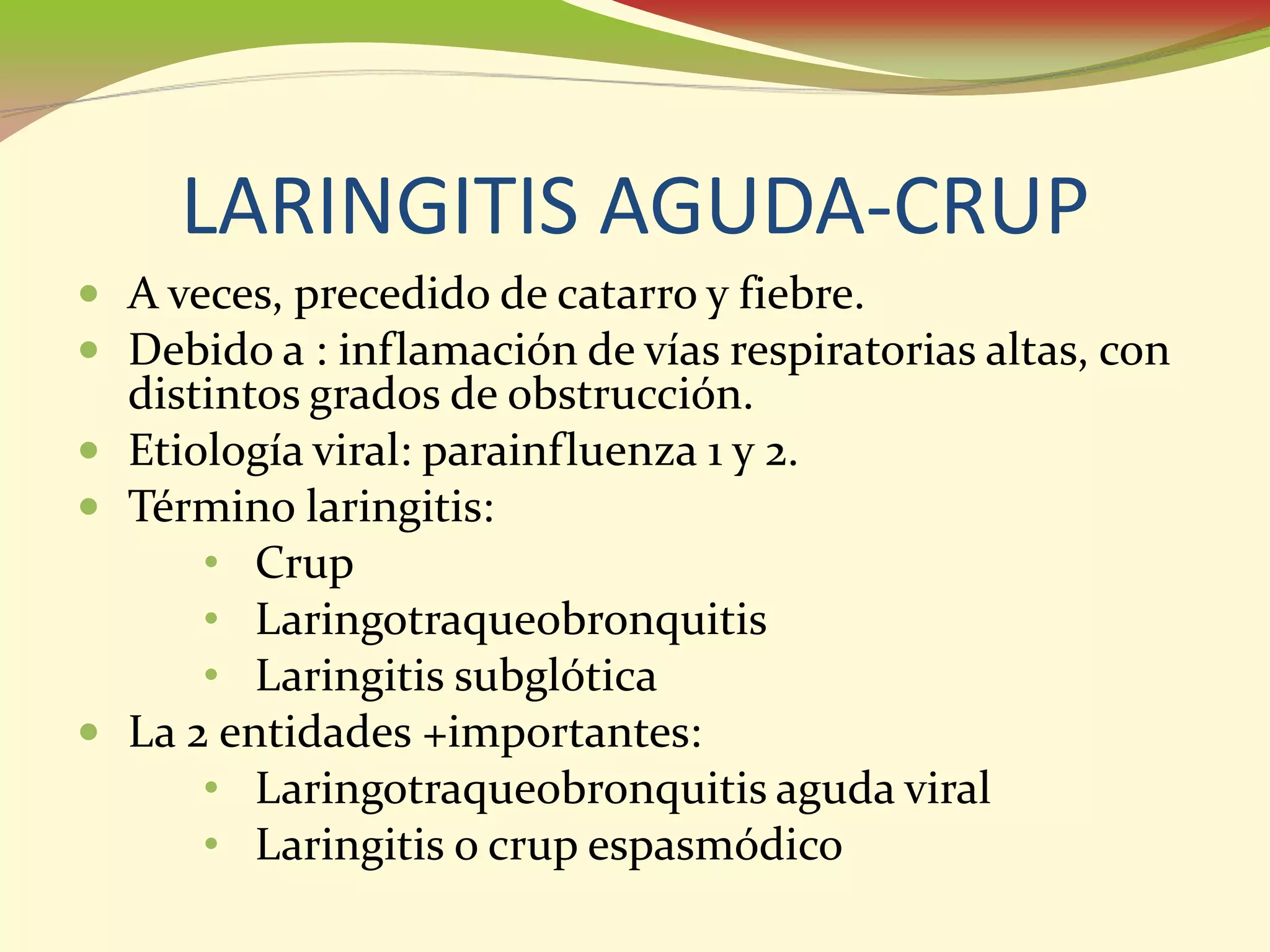 Pediatría laringitis | PPTX