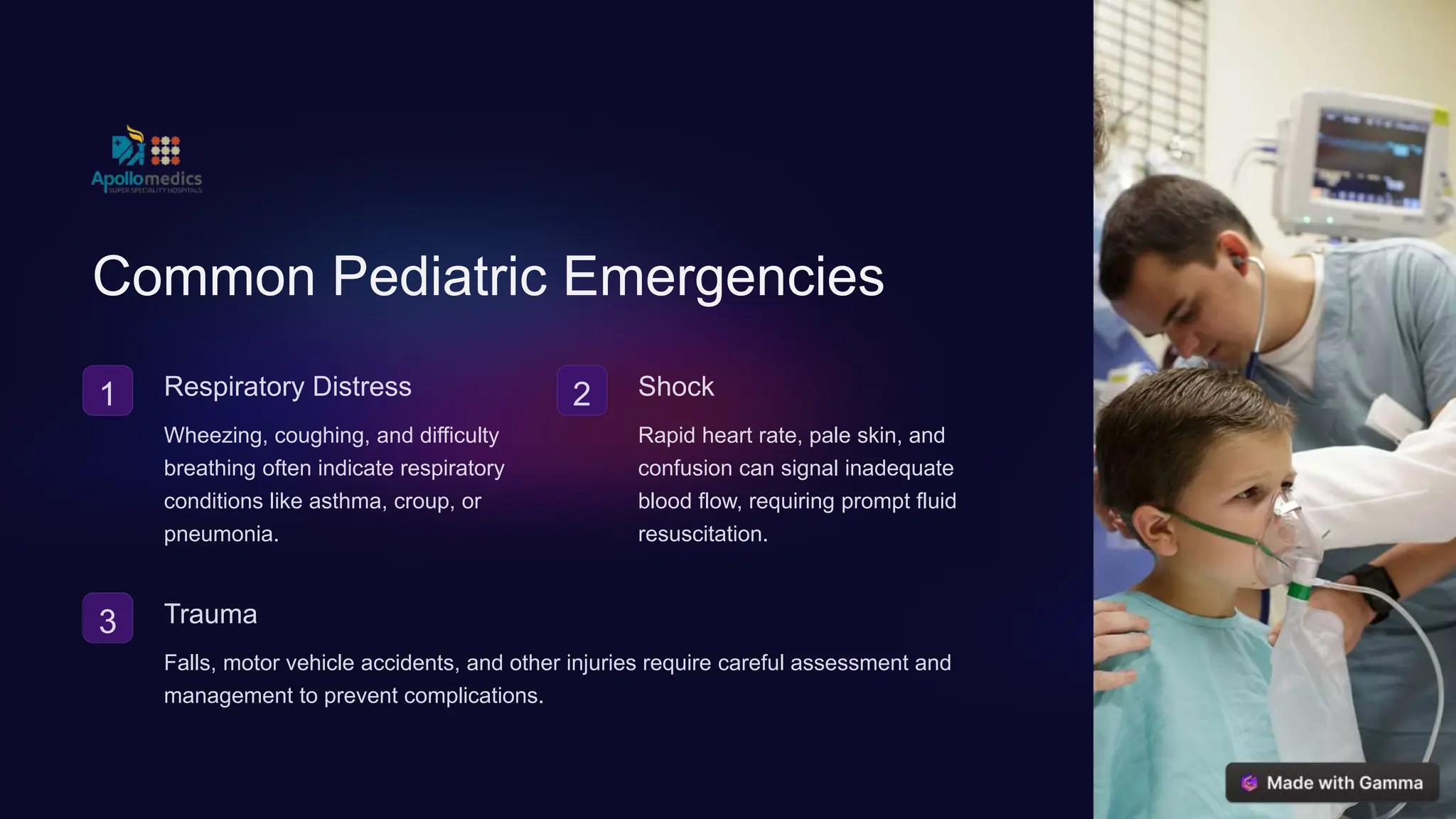 Pediatric Emergency Care for Children | Apollo Hospital | PPTX