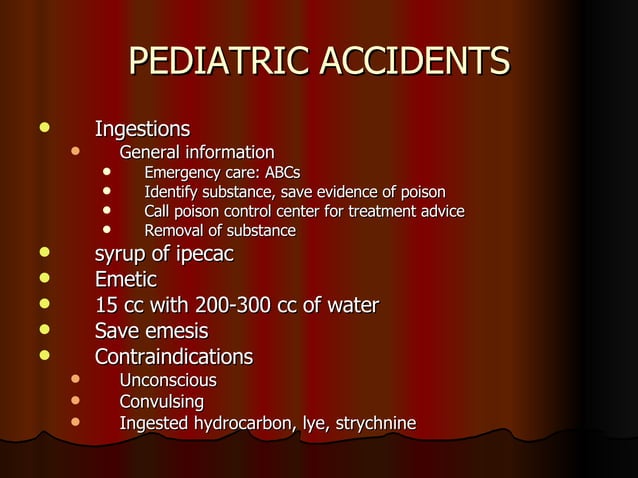 Pediatric Accidents | PPT | Children\'s Health | Healthy Living