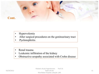 Pediatric acute hypertension | PPTX