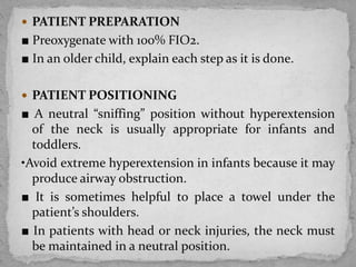 Pediatric airway management | PPTX