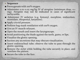 Pediatric airway management | PPTX