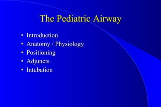 Pediatric airway management winkler | PPT