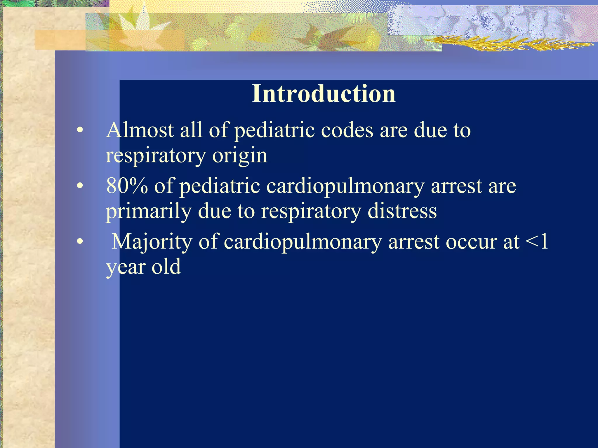 Pediatric airway obstruction