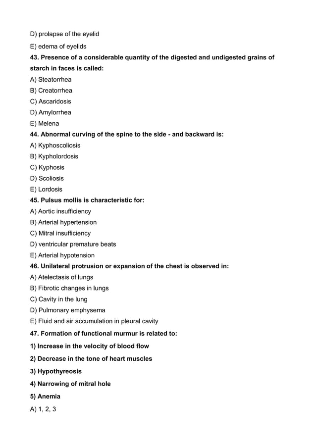 Pediatric and internal examination | PDF