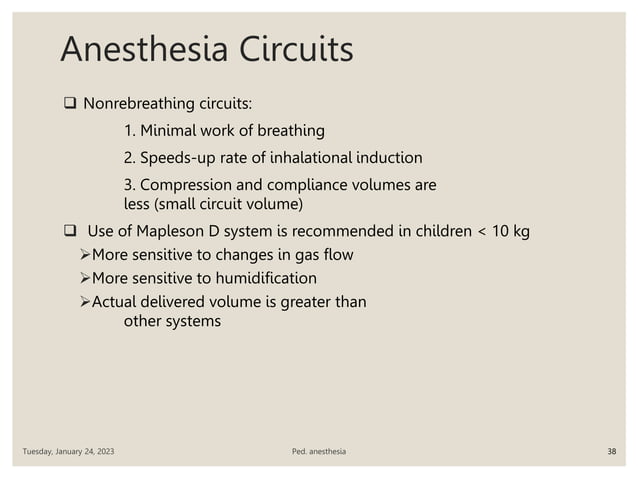 Pediatric Anesthesia.pptx | Lung and Respiratory Health | Diseases and ...