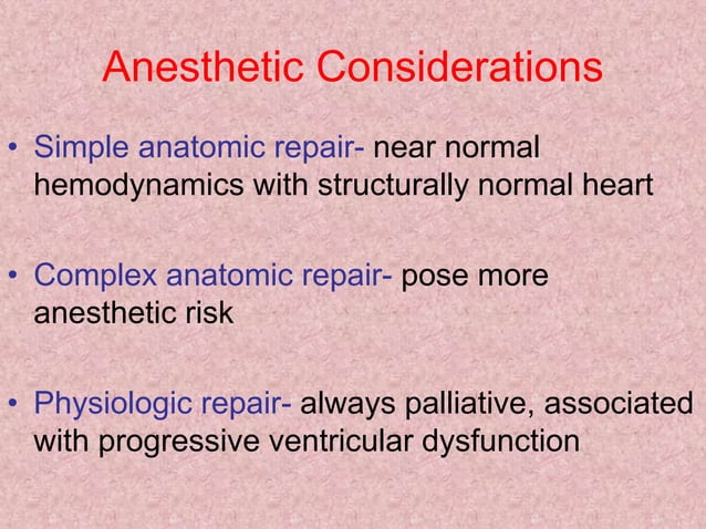 Pediatric anesthesia and cardiac problems 1 | PPT