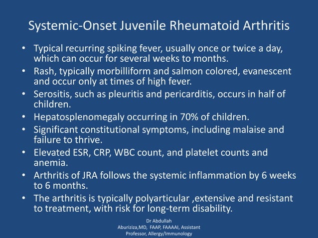Pediatric Arthritis Syndromes | PPTX | Physical Therapy | Wellness
